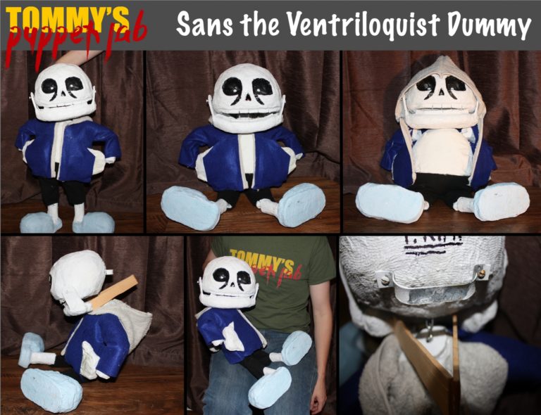 Semi-realistic Sans all done! – Tommy's Puppet Lab